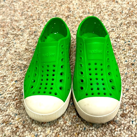 Native Shoes | Shoes | Native Bright Green Jefferson Slip Ons Boys Size ...